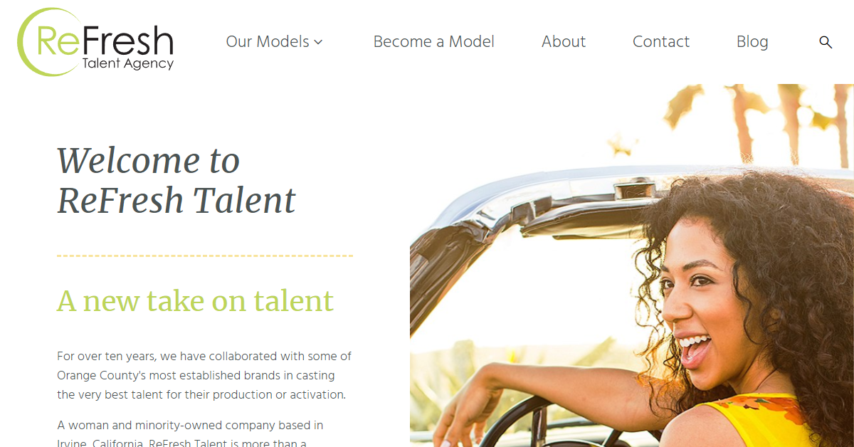 ReFresh Talent Agency local modeling agency based in Orange County, CA